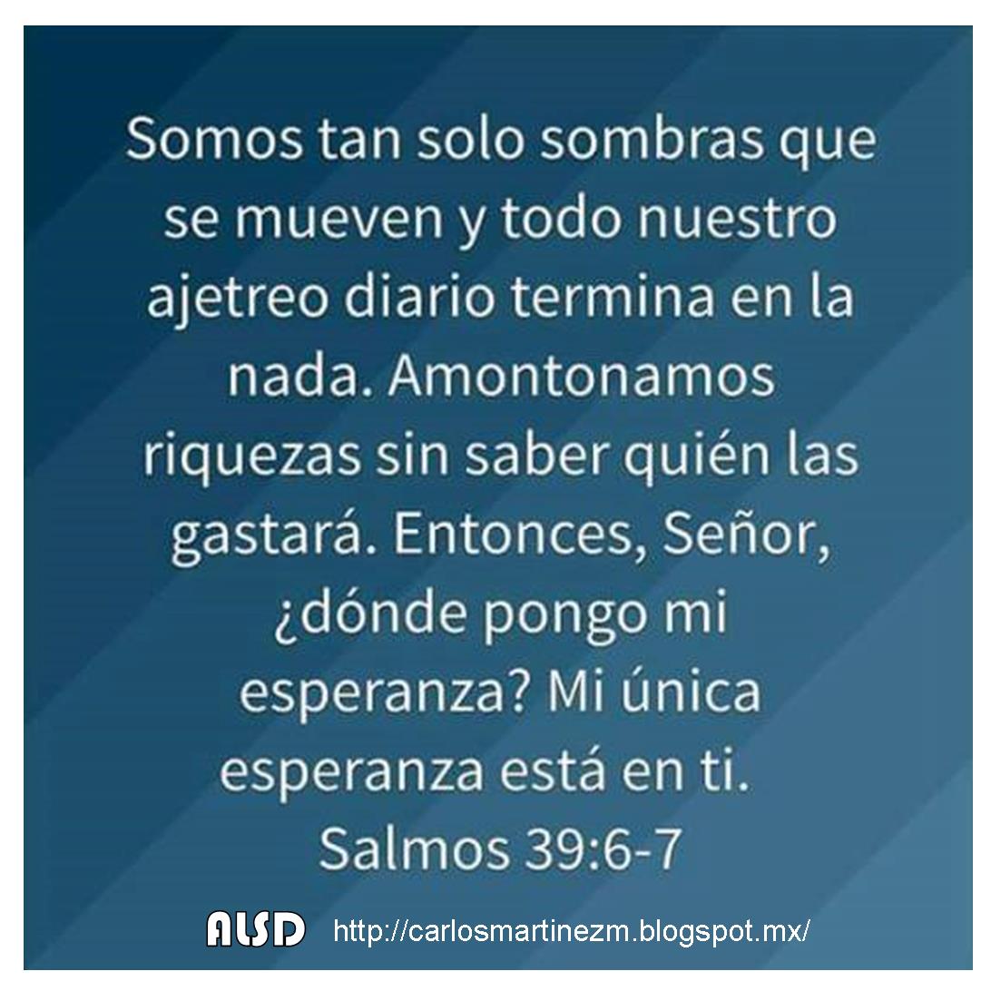 Aprendiendo la Sana Doctrina: Salmo 39:6-7