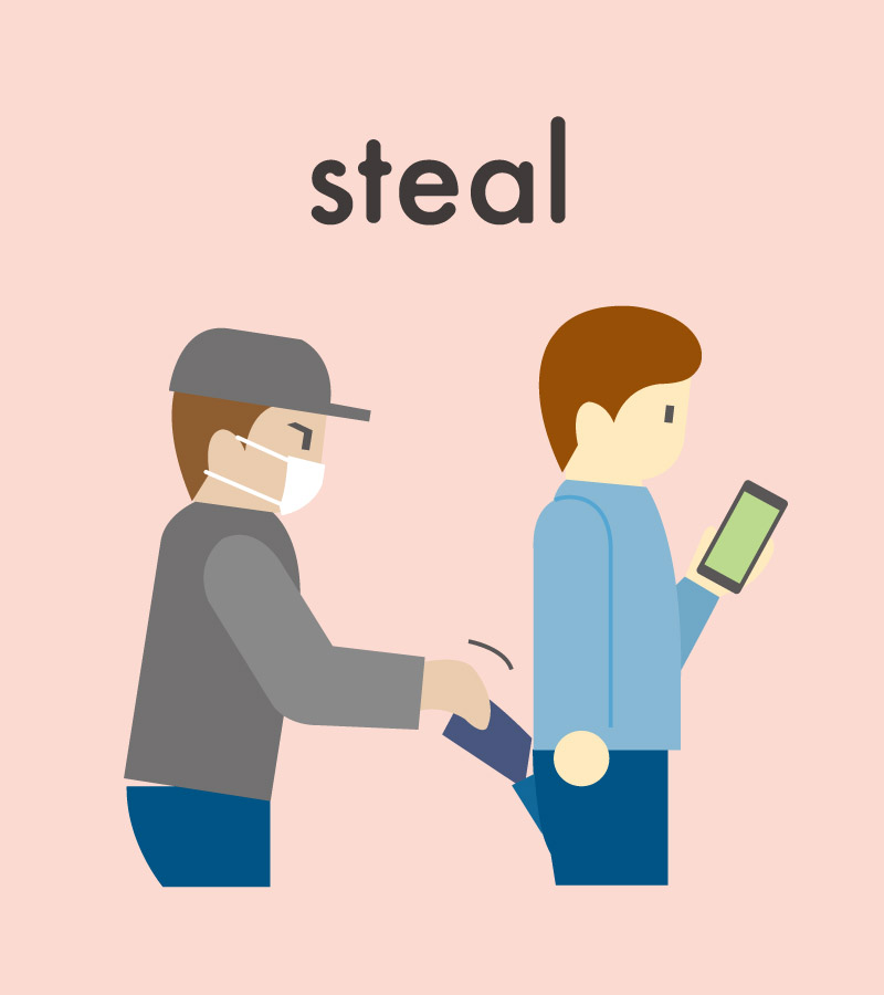steal と rob の違いとは？