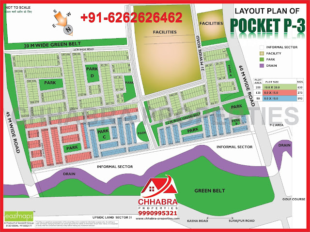 maps of greater noida: MAP OF POCKET-P3 Greater Noida layout plan HD map