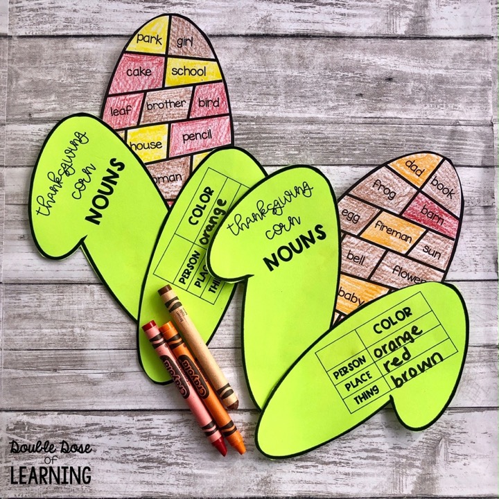 Thanksgiving Math & ELA crafts for 1st and 2nd grade - Double Dose of ...