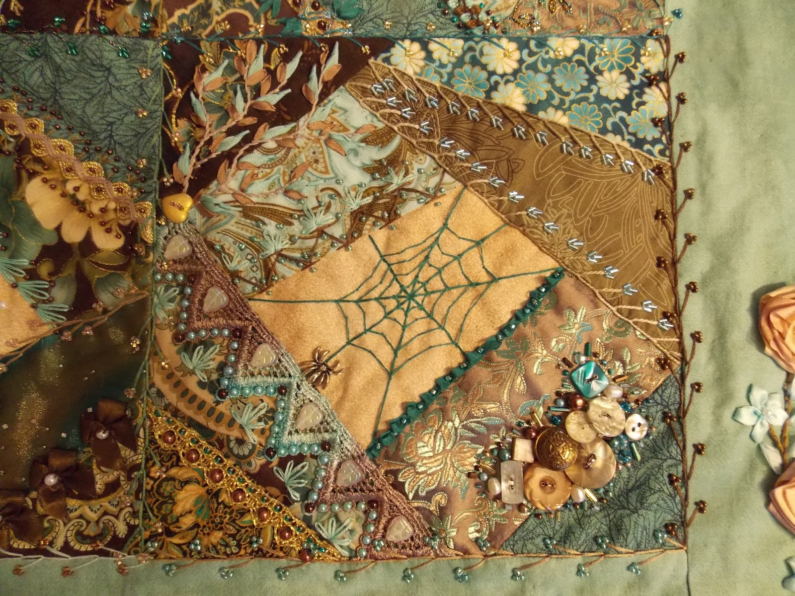 The Beaded Needle: New Crazy Quilt