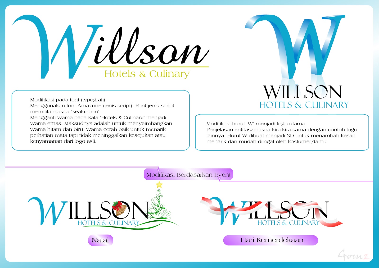 Angga Wijaya: Modifikasi Logo Willson Hotels & Culinary
