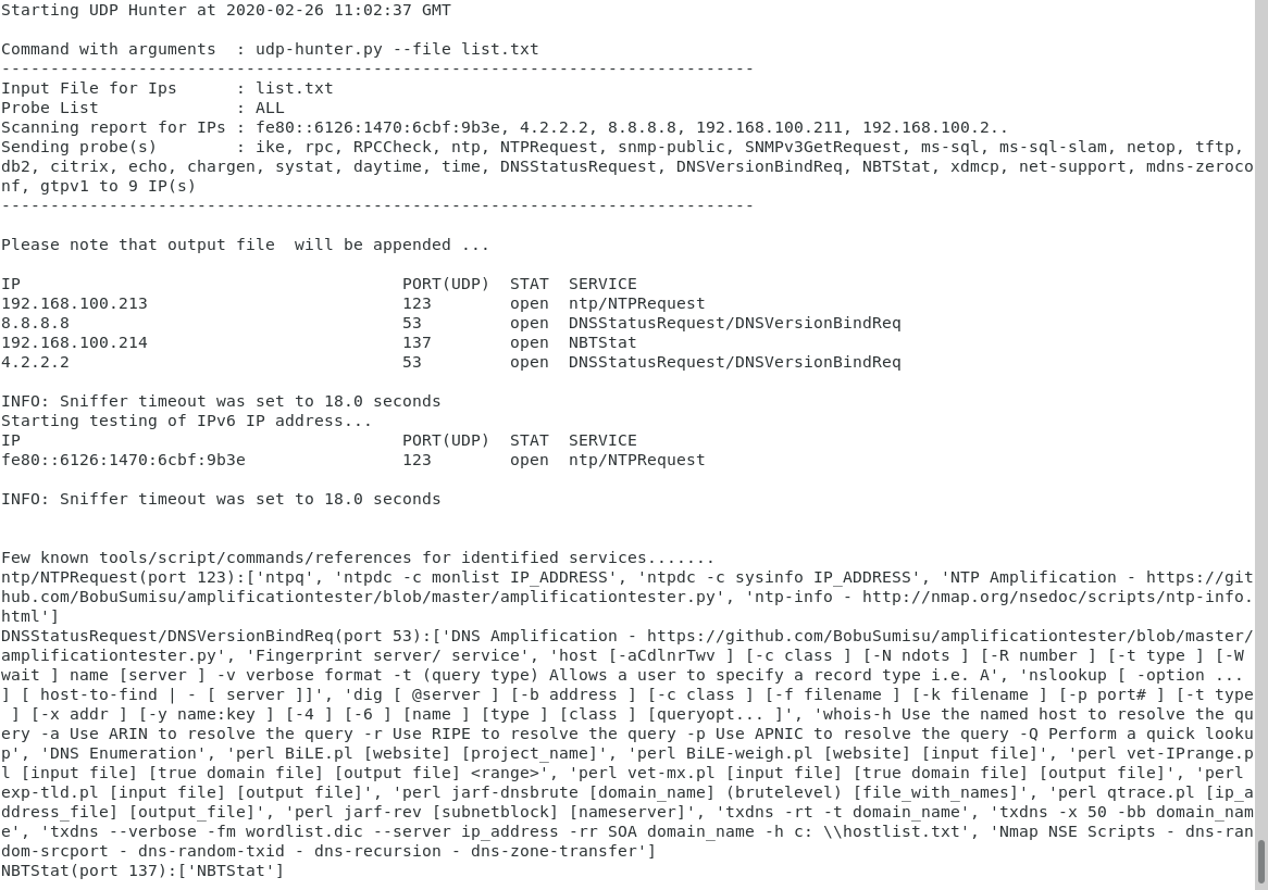 UDP Hunter - An Open Source Network Assessment Tool
