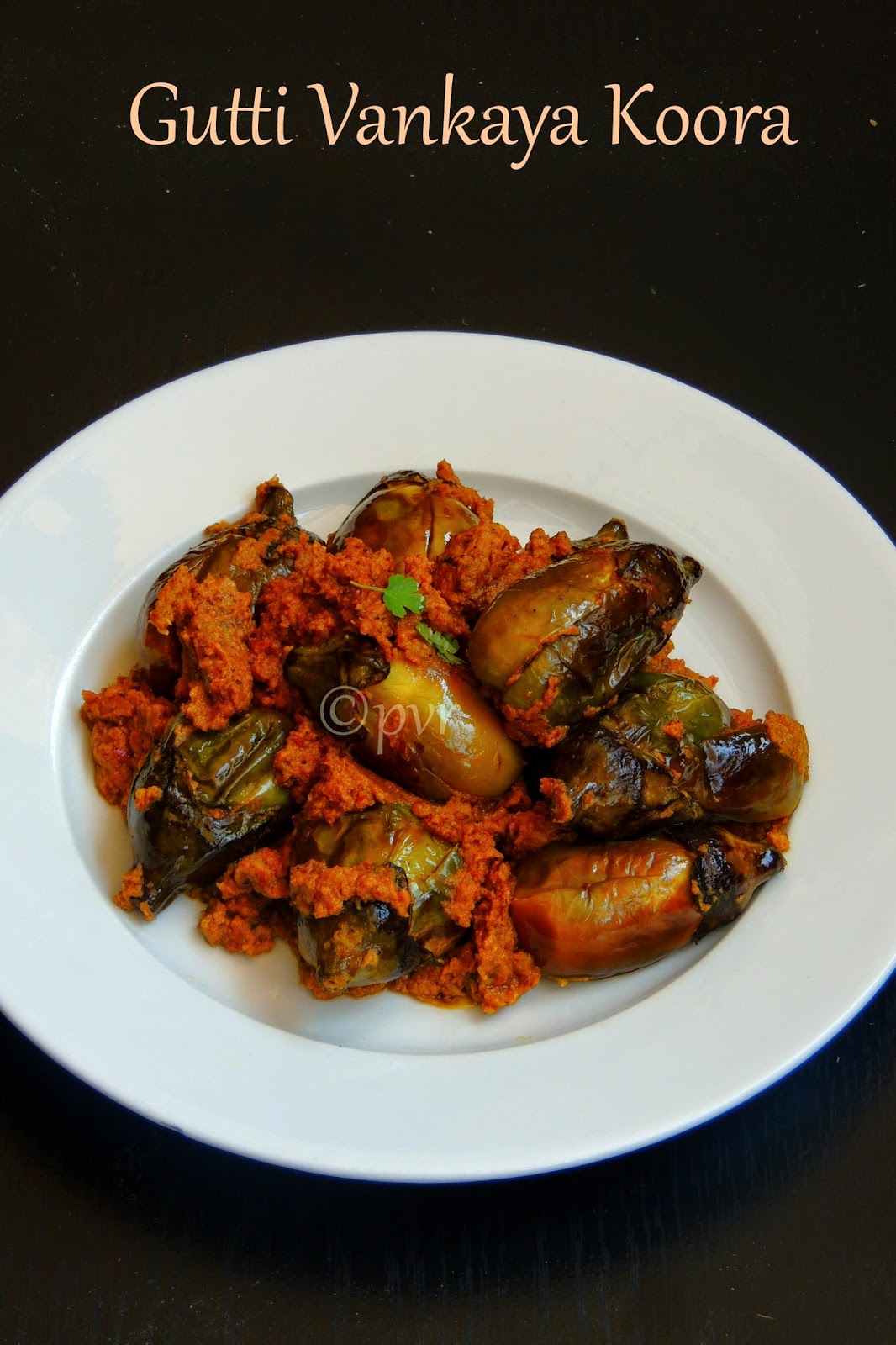 Priya's Versatile Recipes: Vankaya Kura/Masala Gutti Vankaya Koora ...