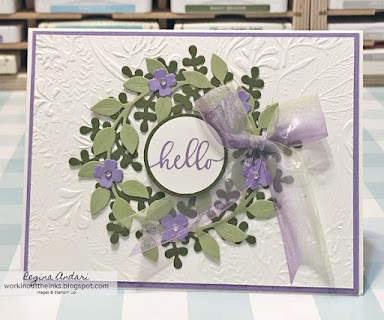 WORKIN' OUT THE INKS: WREATH BUILDER DIES + ASSORTED EMBOSSED BACKGROUNDS