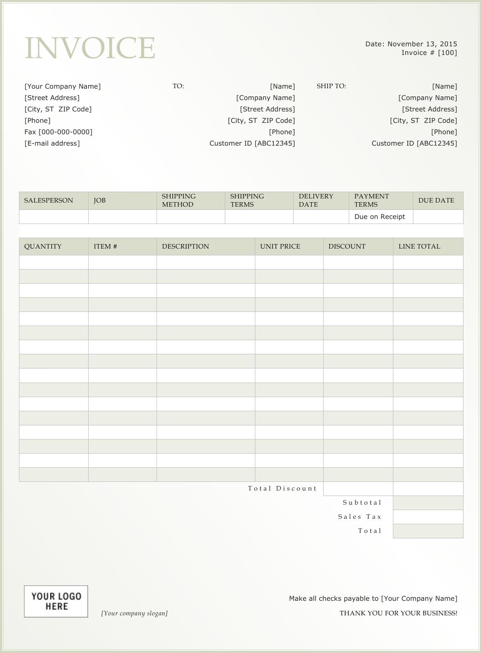 Property Management Receipt Template - Invoice Template