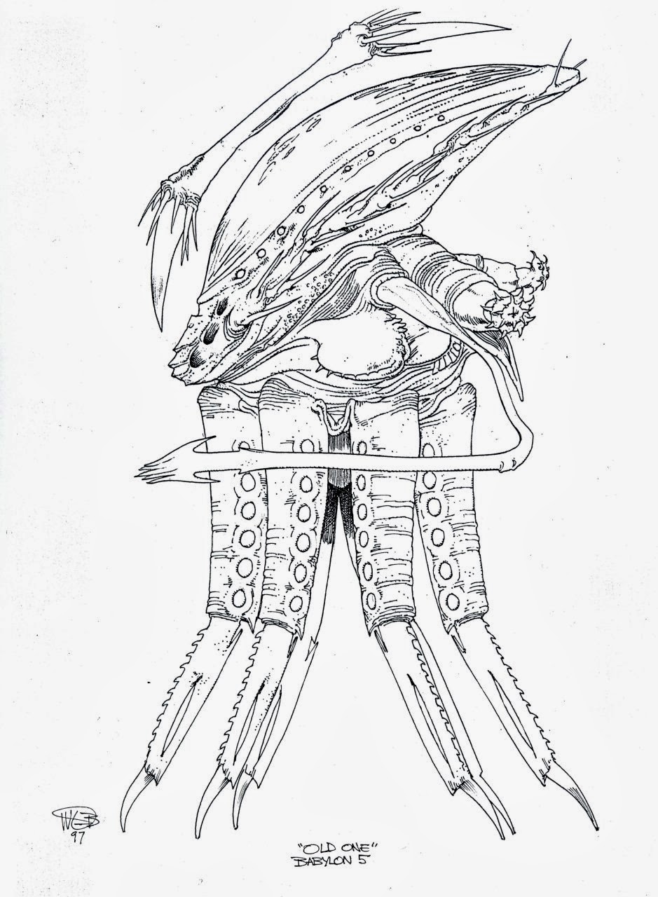 BABYLON 5: THIRDSPACE Alien Concept Art by Wayne Barlowe « Film Sketchr