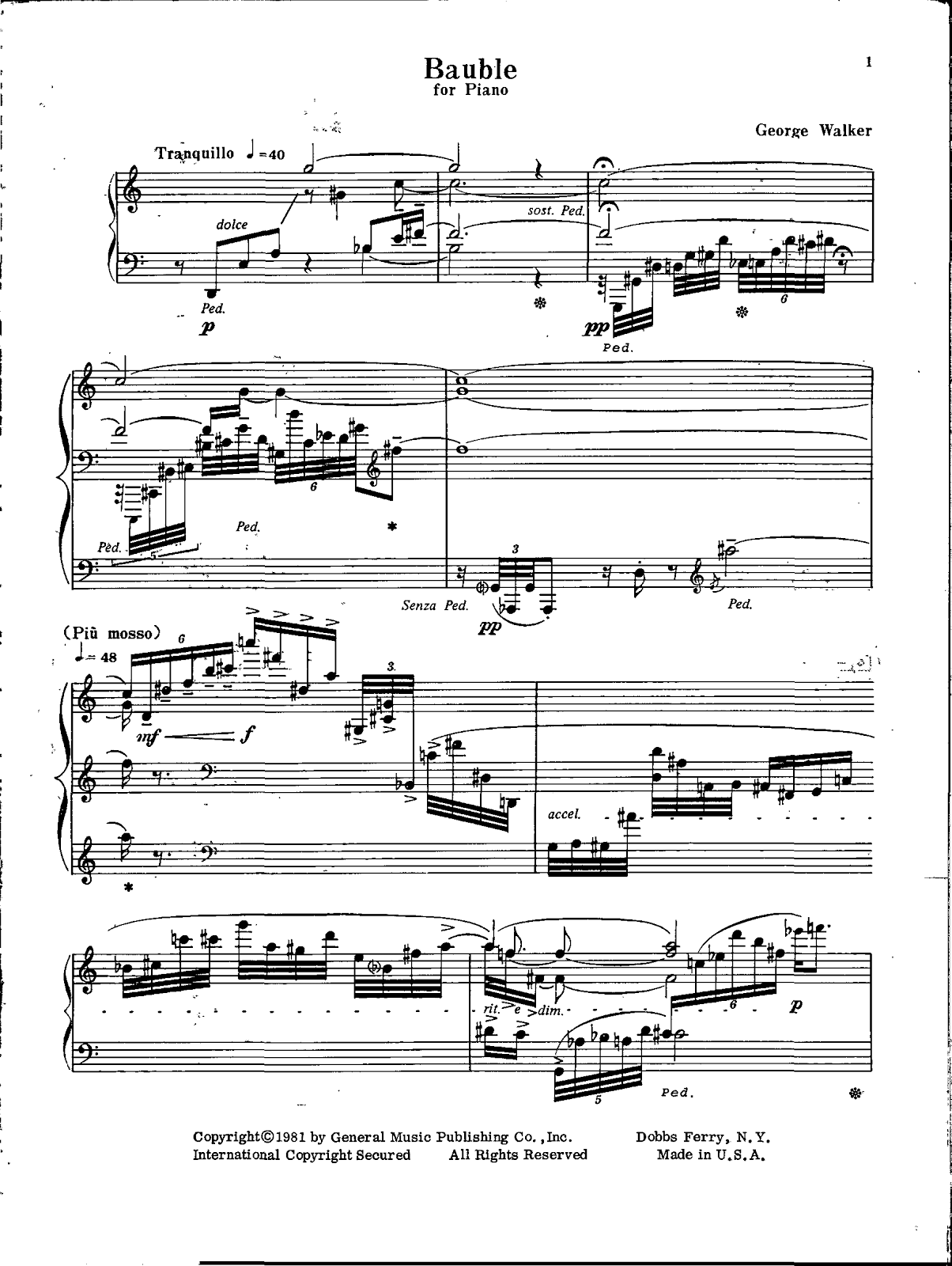 Re-Composing: George Walker - a Self-Styled "Great American Composer"