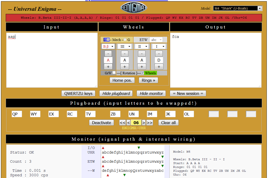 Arduino Enigma Machine Simulator : 2020