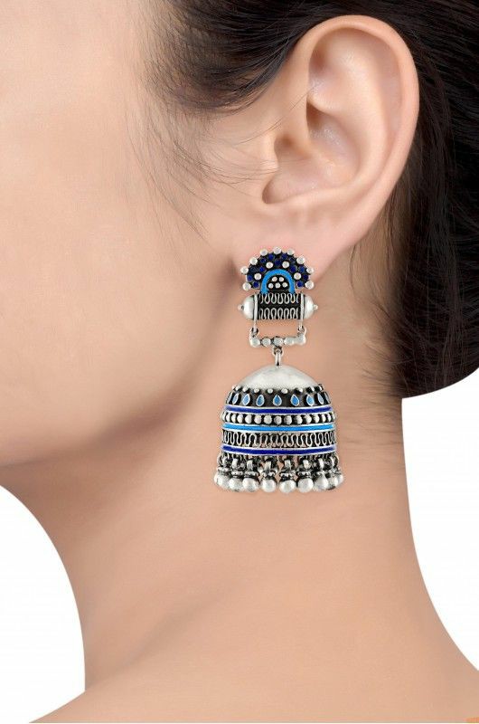 Designer silver earrings