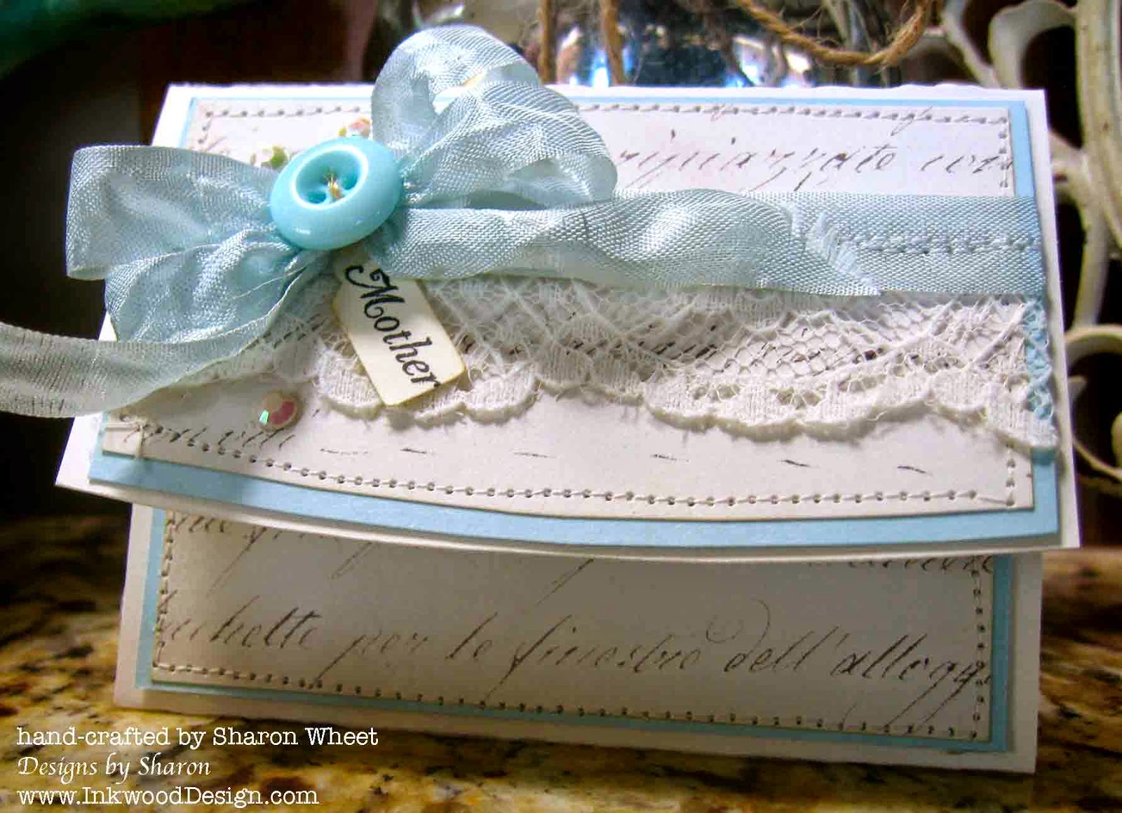 Designs by Sharon: Beautiful Text; gift card holder