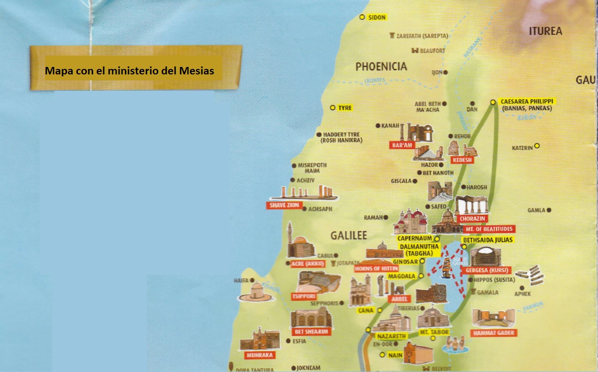Enseñanza Evangélica: Mapa del ministerio de Jesús