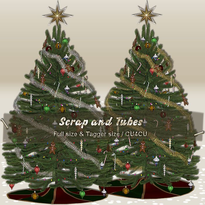 Freebie - Christmas Trees 3 (CU4CU) | Scrap and Tubes Designs