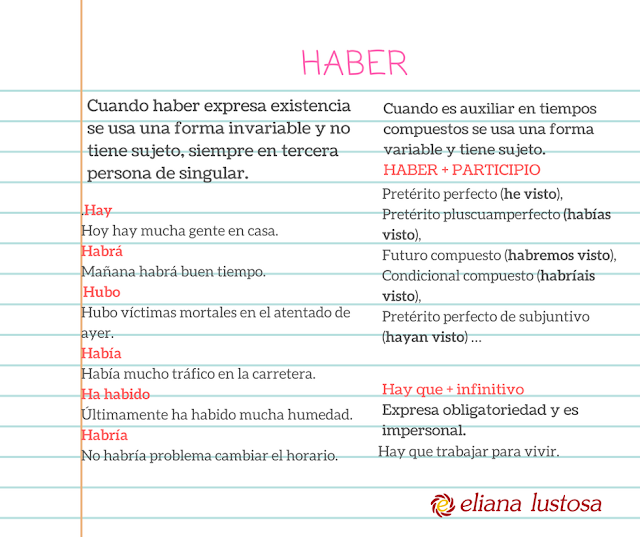 Sexto Nadela: VERBO HABER