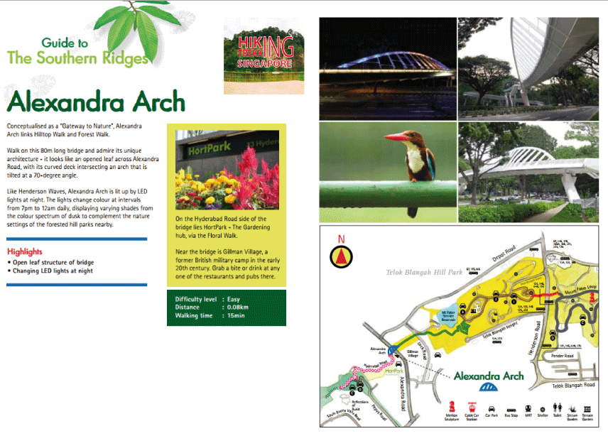 SINGAPORE HIKING TREKKING : ALEXANDRA ARCH HIKE