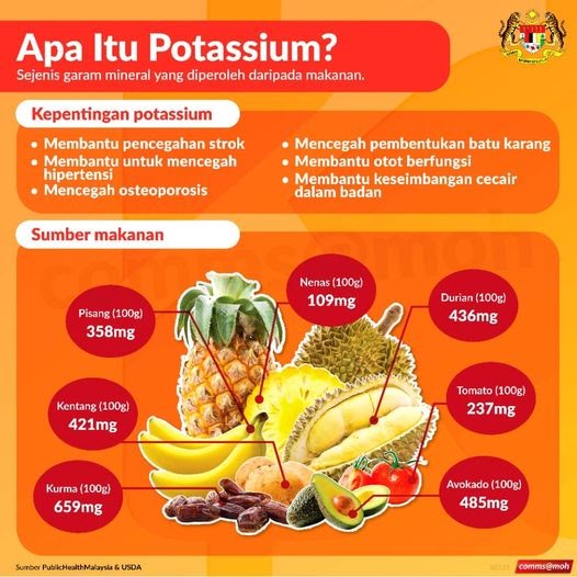 National Cancer Society of Malaysia, Penang Branch: Apa Itu Potassium?