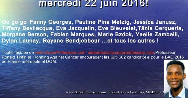 Bac juin 2016 : Go go go Fanny Georges, Pauline Pina Metzig, Jessica ...