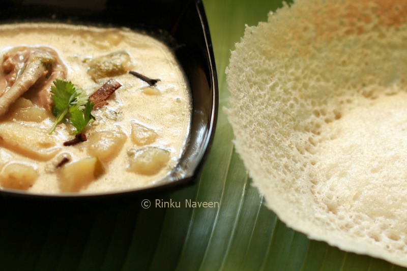 Rinku's Kitchen Treats: Appam with Chicken Stew