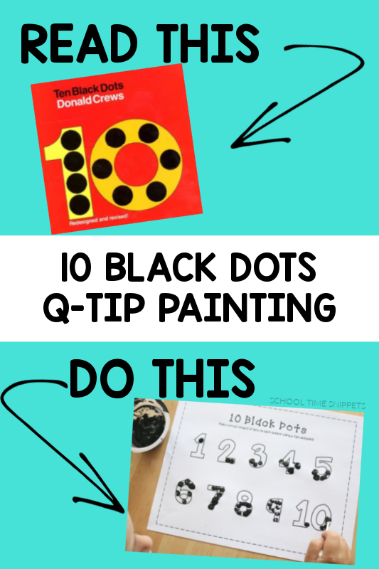 10 Black Dots Q-Tip Painting | School Time Snippets