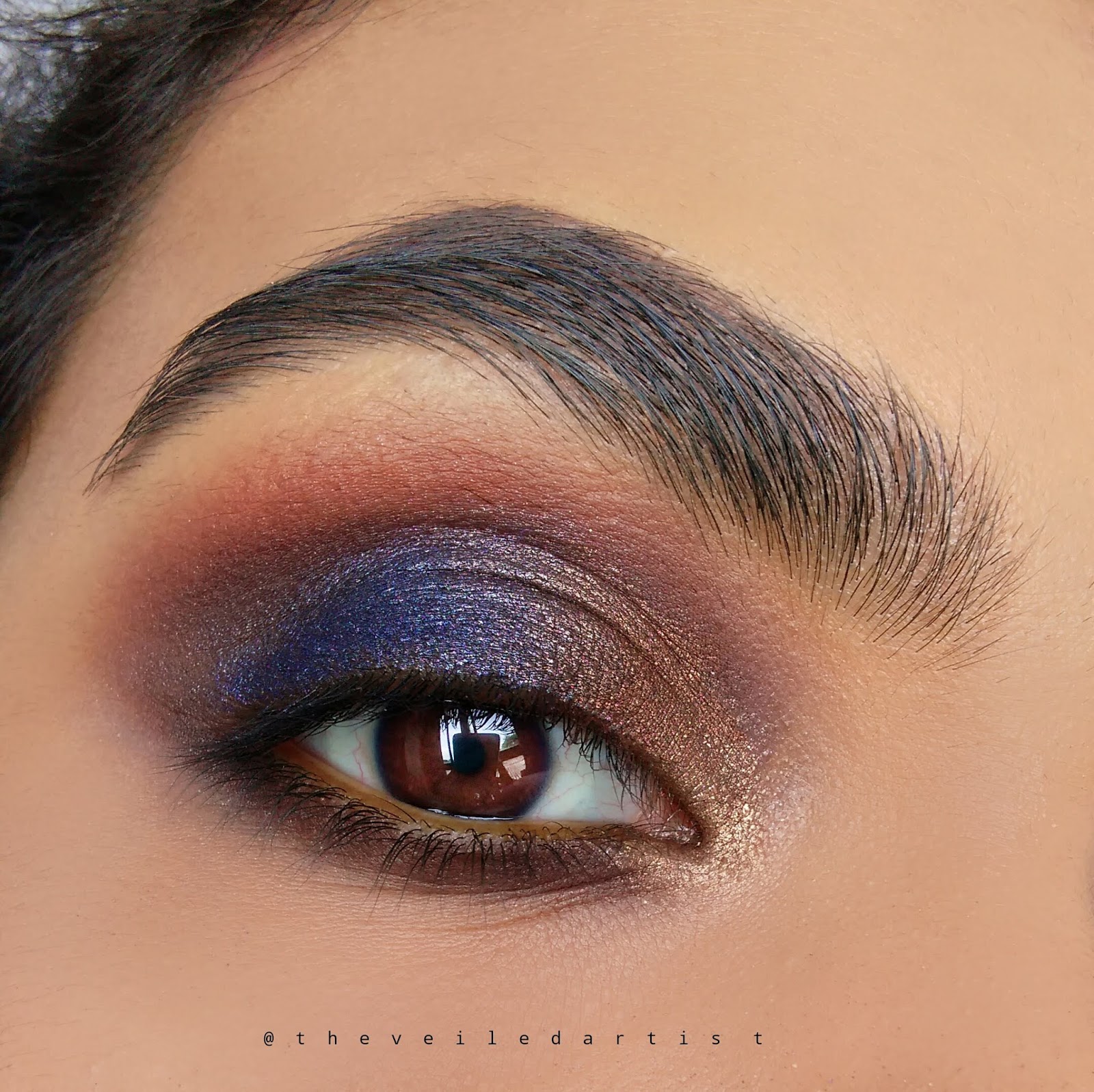 Navy Blue and Bronze Smokey Eye Tutorial: Perfect Party Makeup Look ...