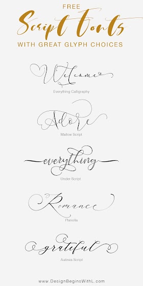 Free Script Fonts With Multiple Glyph Styles – Part 3