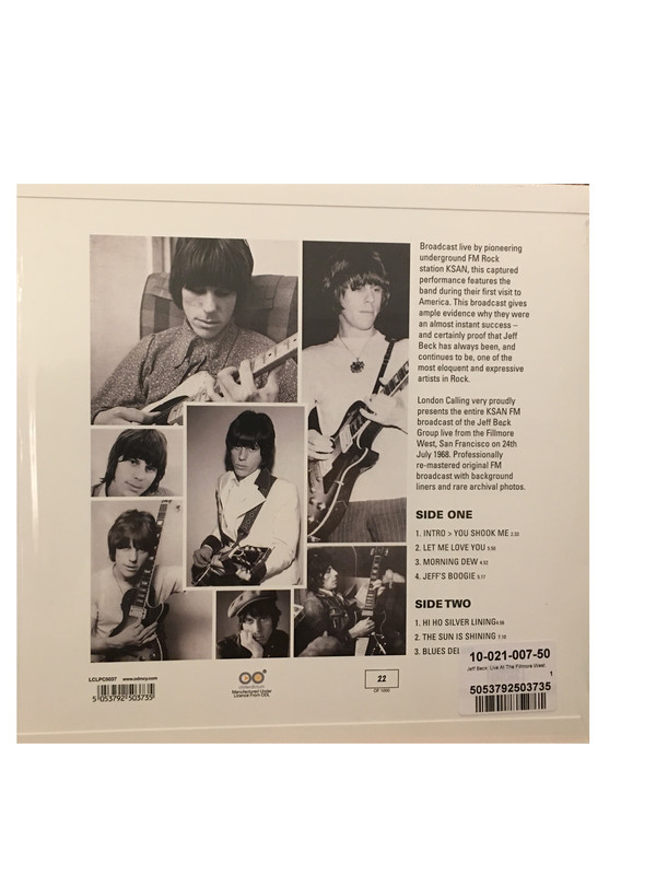 johnkatsmc5: Jeff Beck "Live At The Fillmore West, San Francisco 1968 ...