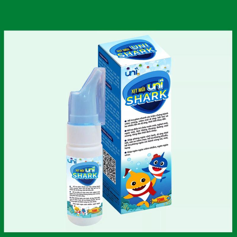 XỊT MŨI UNI SHARK GIẢM SỔ MŨI NGĂN NGỪA VIÊM XOANG 70ML - CHỢ ĐIỆN TỬ