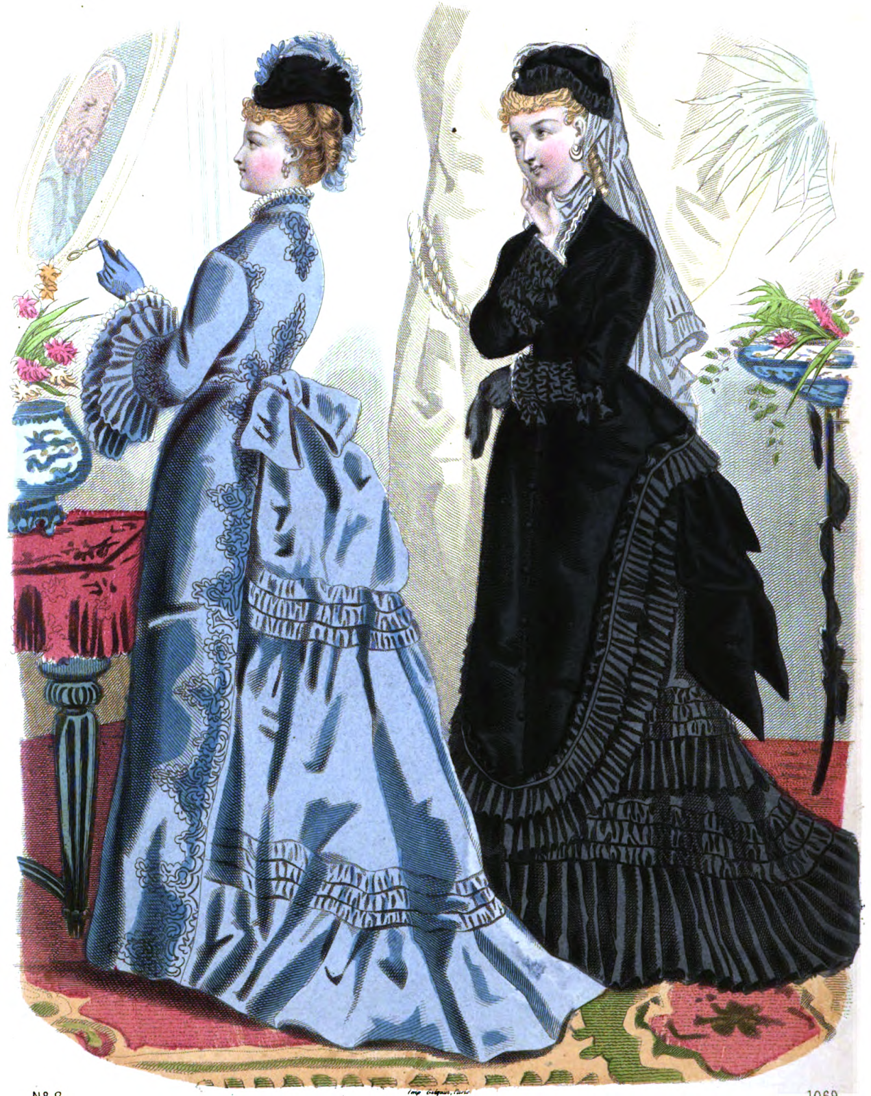19th Century Historical Tidbits: 1875 Ladies Dresses
