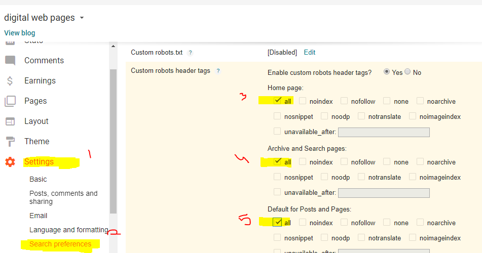 digital web pages: How To Start/Stop Search Engines From Indexing ...