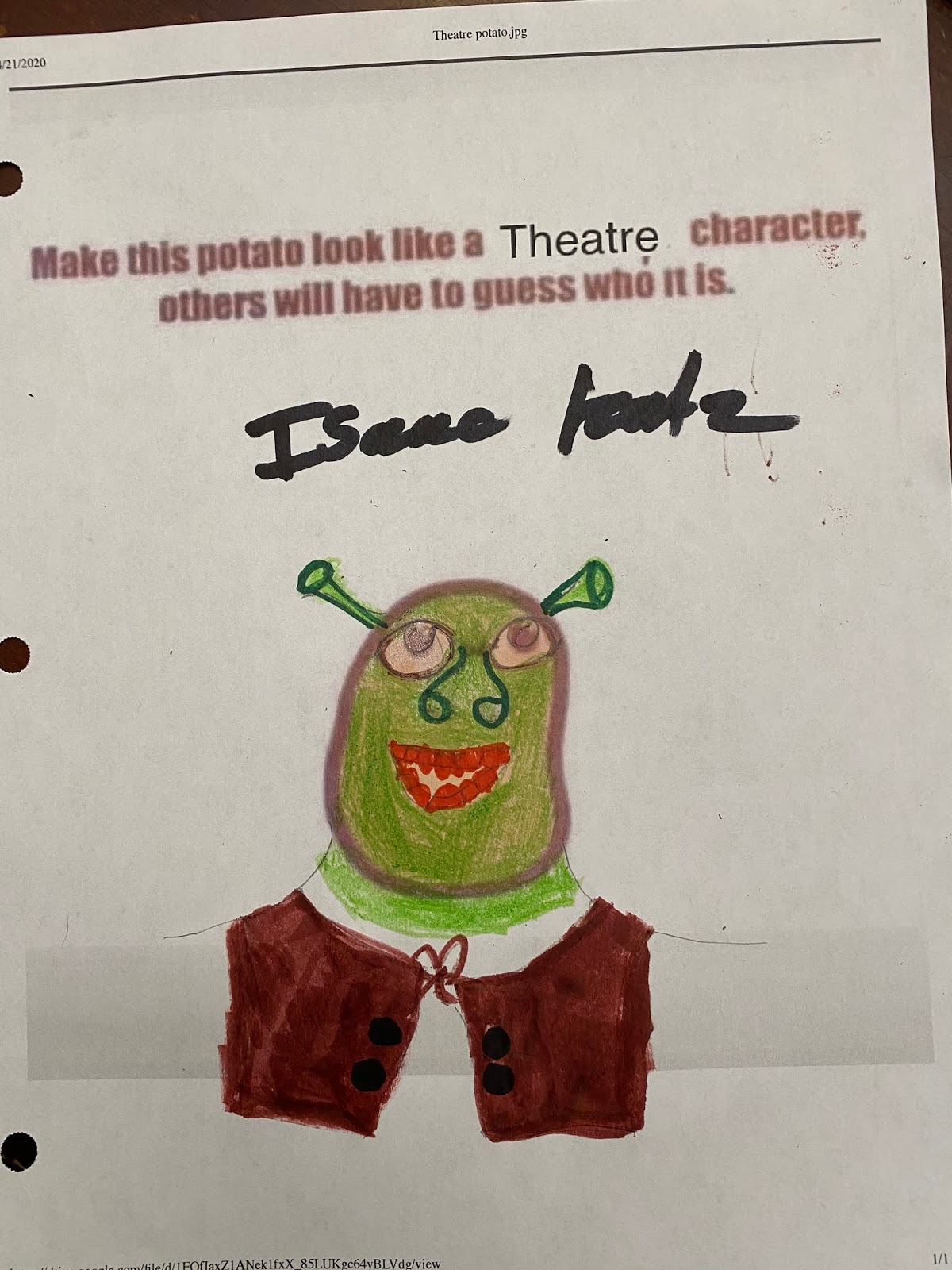 MS.KENDRICK'S VIRTUAL THEATRE: BAKED POTATO CHARACTER CHALLENGE ...
