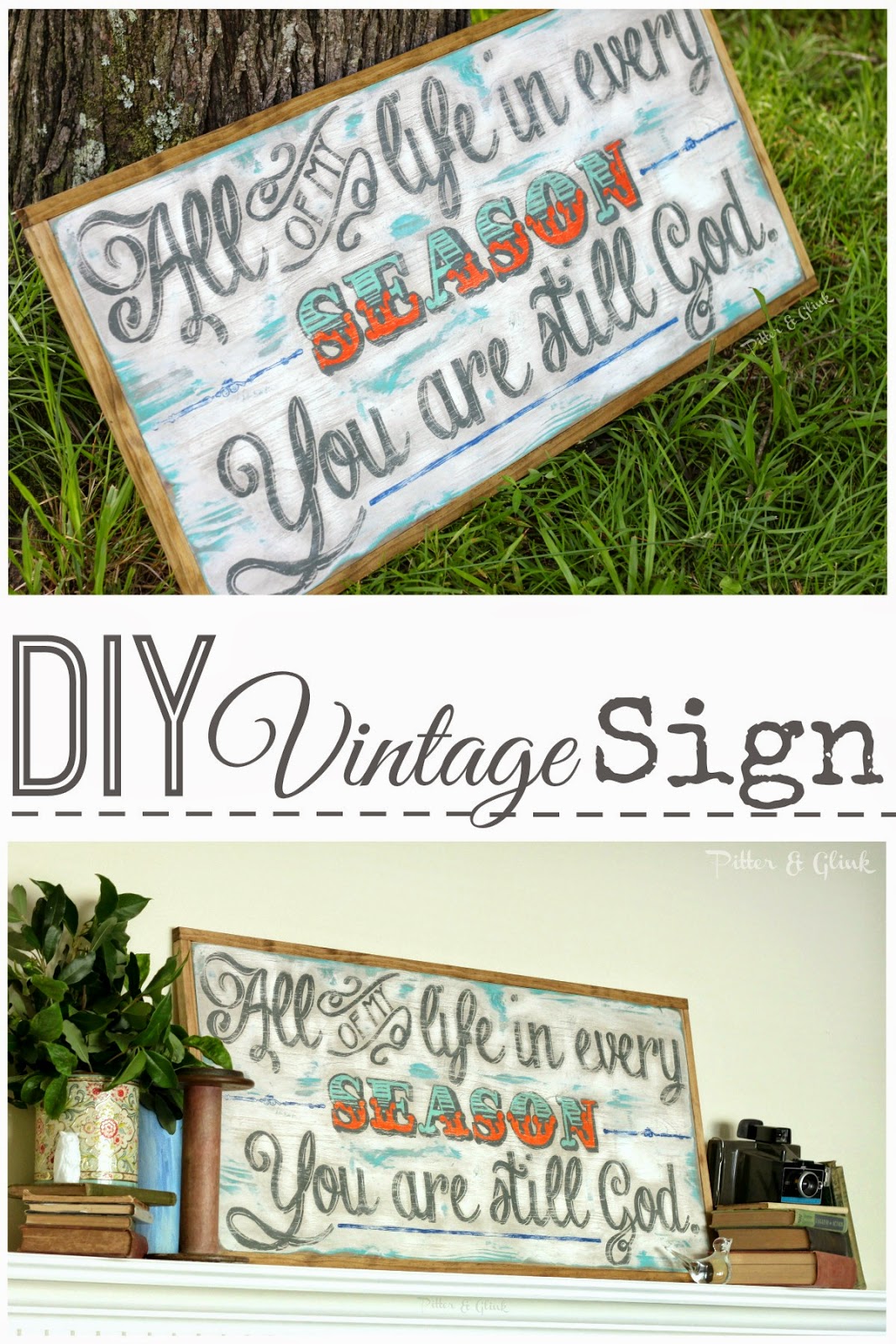 PitterAndGlink: {DIY Vintage Quote Sign}