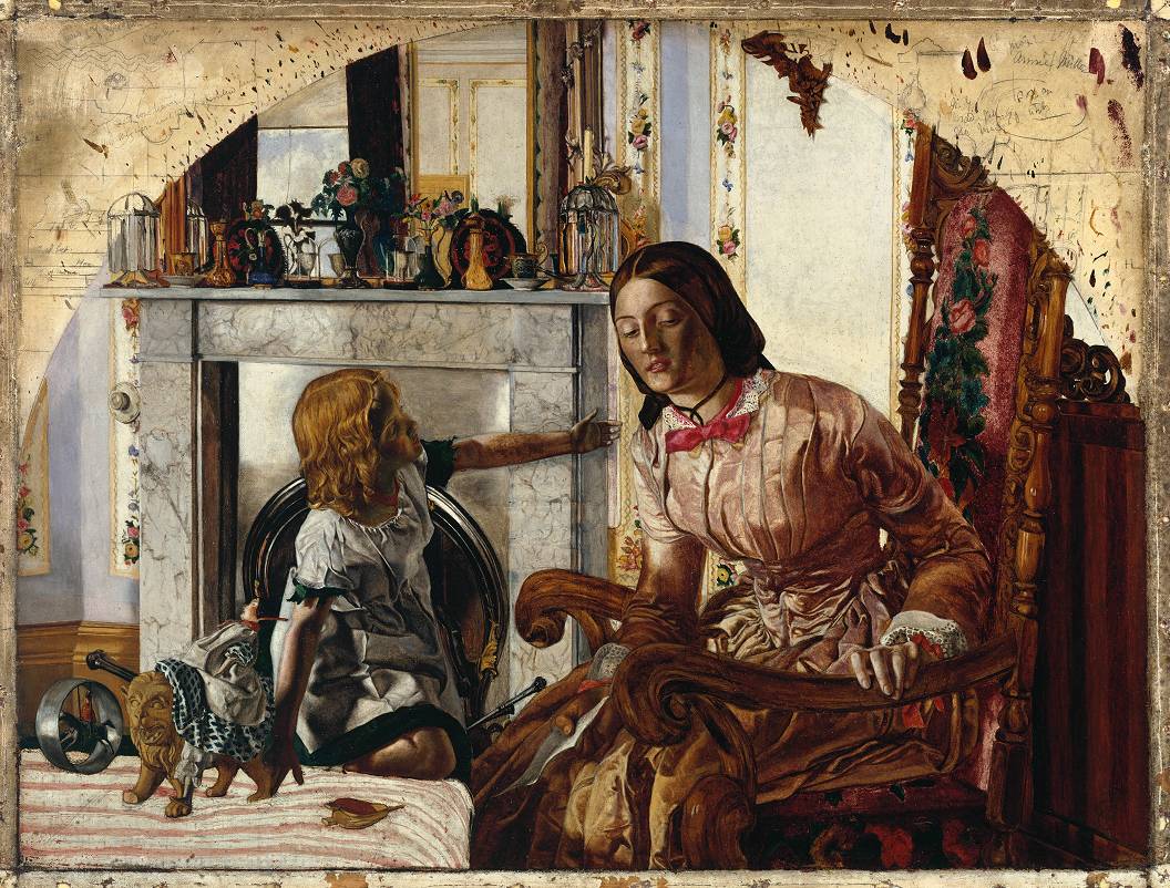 PRE-RAPHAELITES: Frederic George Stephens - Mother and Child 1854