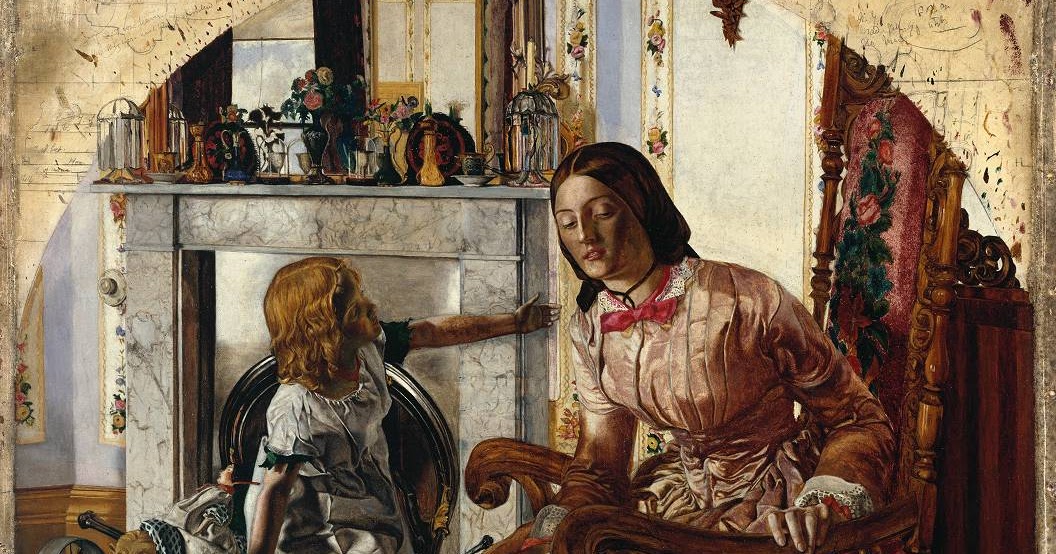 PRE-RAPHAELITES: Frederic George Stephens - Mother and Child 1854