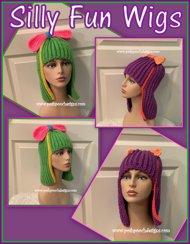 Posh Pooch Designs : Silly Fun Wigs Crochet Pattern | Posh Pooch Designs