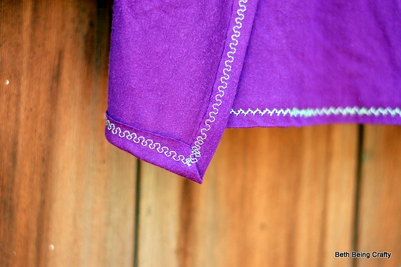 Beth Being Crafty: Cutting up a Purple Jersey Sheet!
