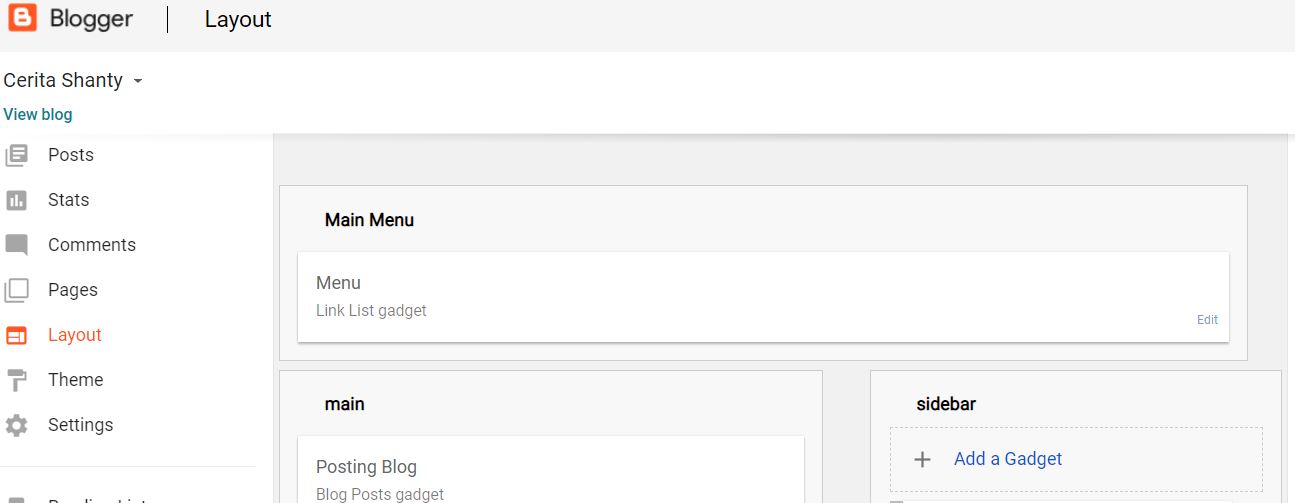 Cara Membuat Menu di Blogspot - Cerita Shanty