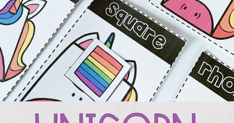 Unicorn 2D Shape Mat Activities | Live, Laugh, I LOVE Kindergarten