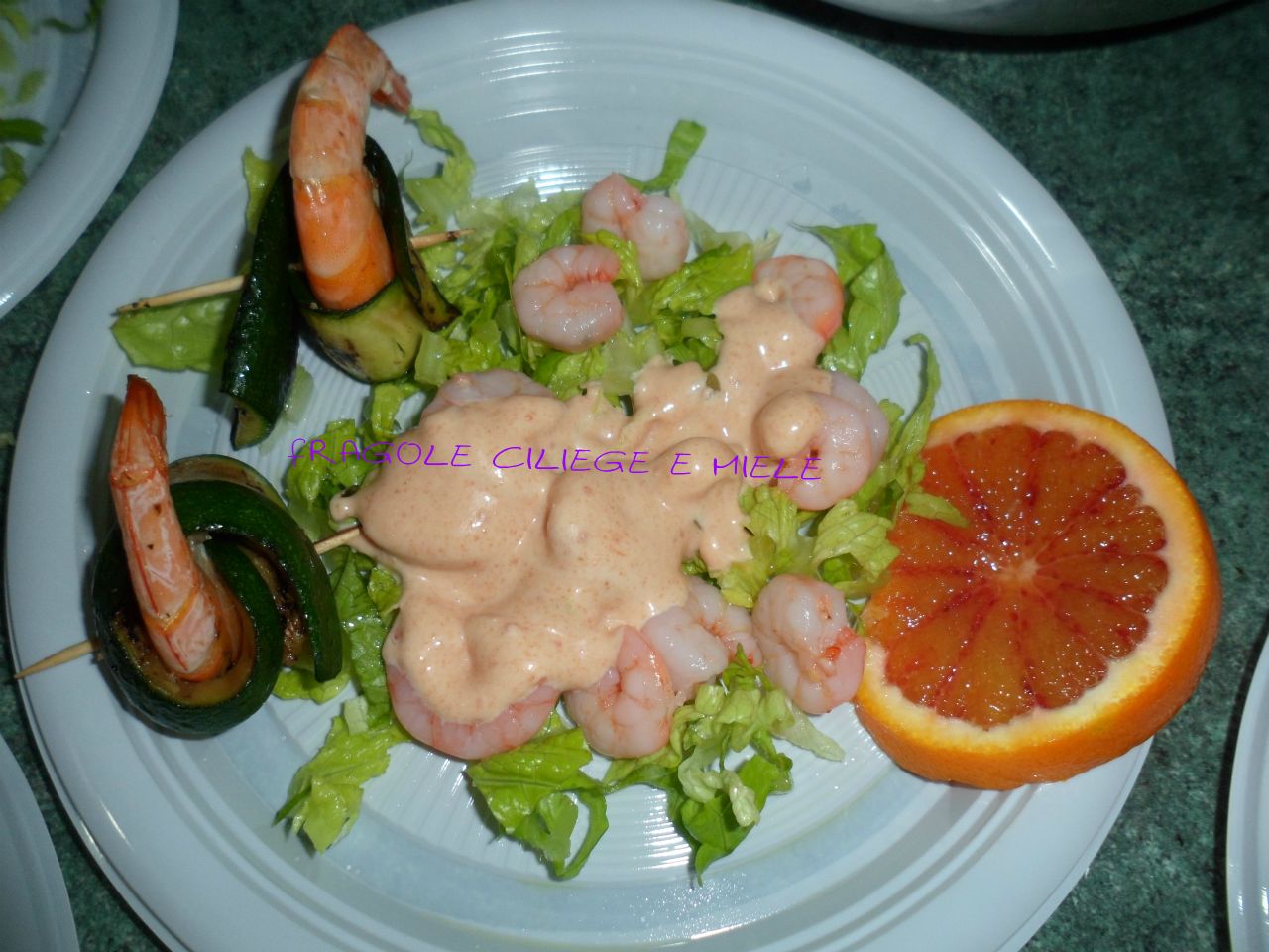 Fragole ciliege e miele: Cocktail di Gamberi