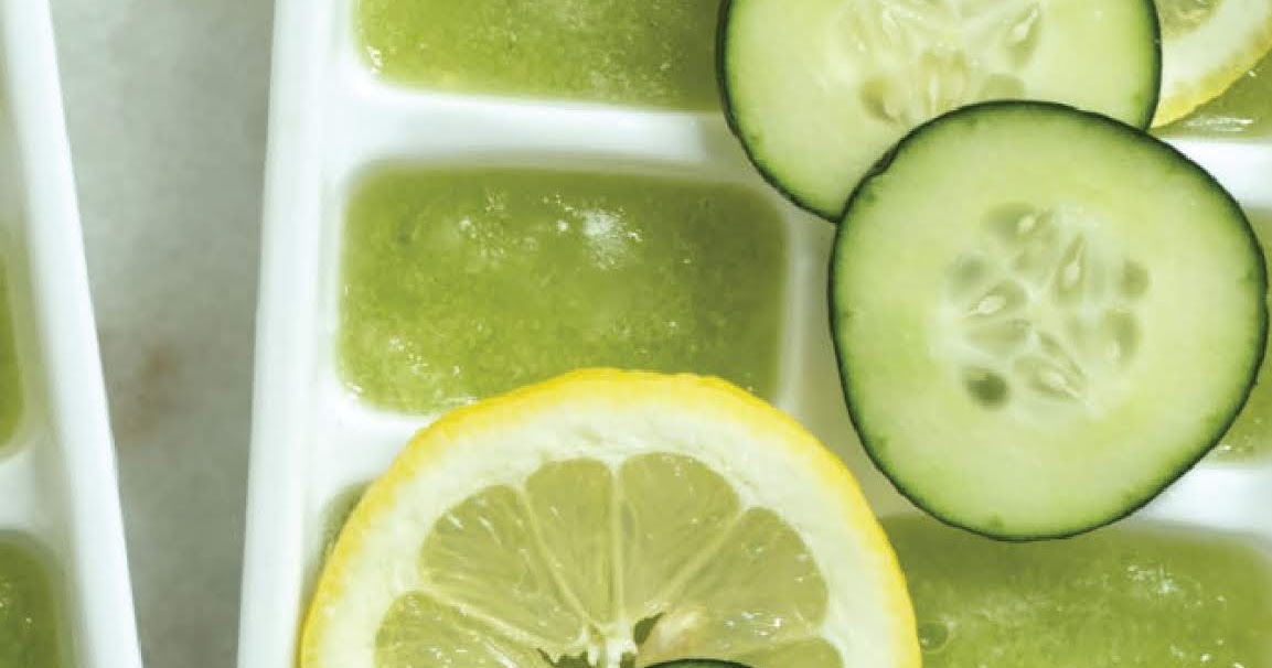 HYDRÁTING LEMON CUCUMBER ICE CUBES | Extra Ordinary Food