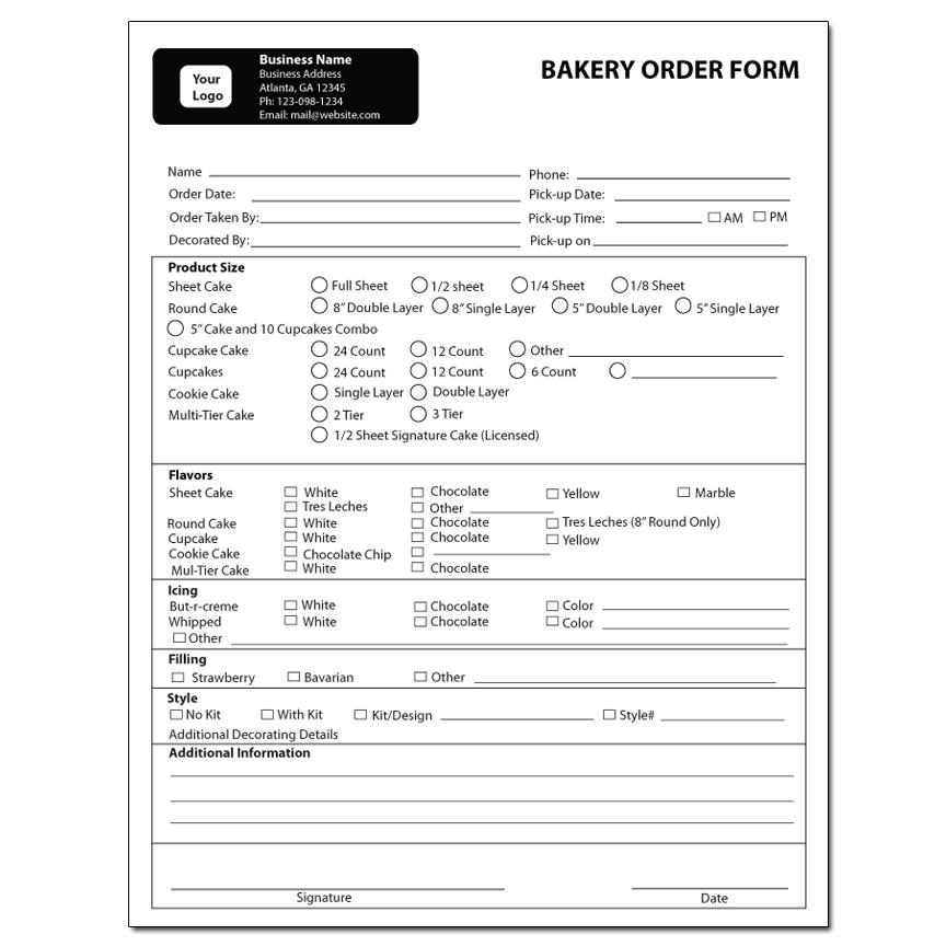 Custom Work Order Books - Invoice Template