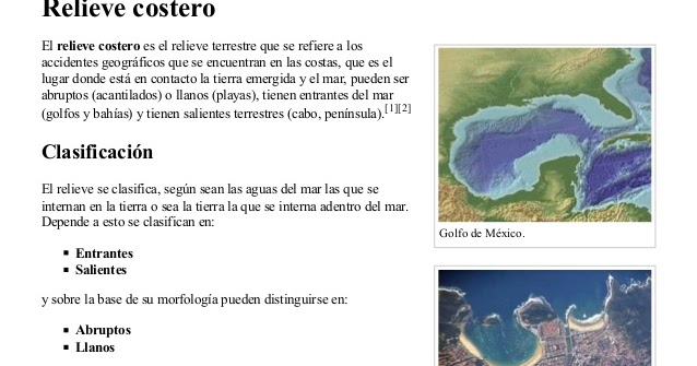 sociales y lengua: EL RELIEVE COSTERO
