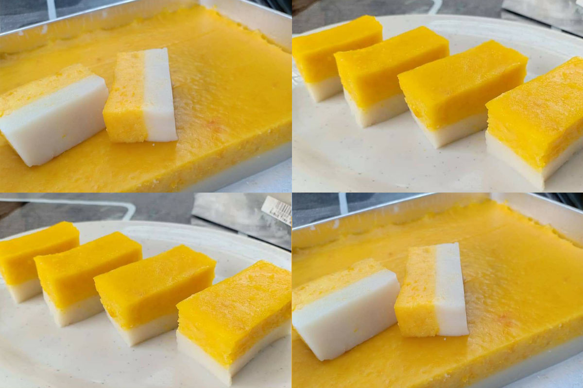 Resepi Kuih Talam Labu Sedap. Hidangan Minum Petang Yang Mudah. Lemak ...