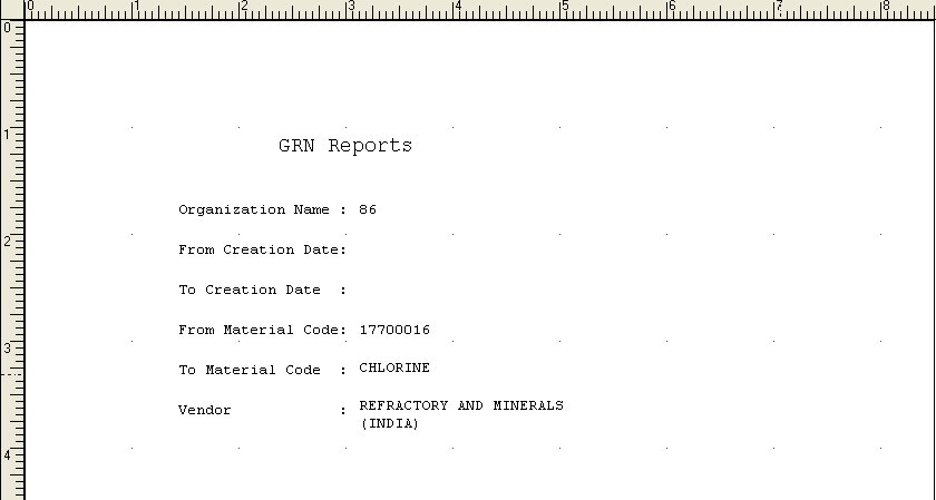 Oracle Always With You: Query for GRN Report (AVANTHA)