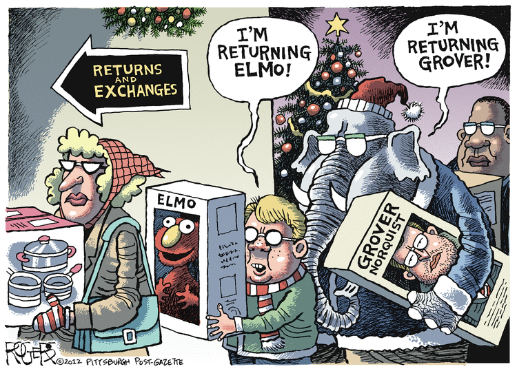 Hackwhackers: It's Over Grover Cartoons of the Day