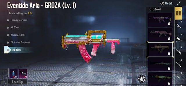 PUBG MOBILE ALL NEW UPGRADABLE GROZA GUN SKIN | BEEHIVETECH