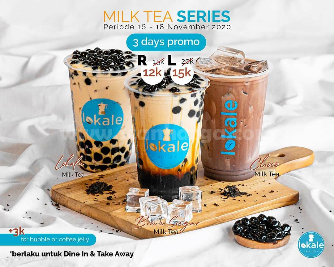 Promo LOKALE: Milk Tea Series harga mulai Rp 12.000 - scanharga