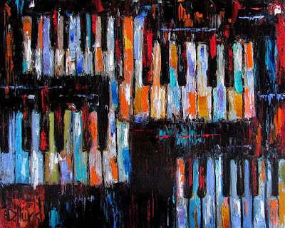 Daily Painters Abstract Gallery: Abstract Piano Art Painting Keyboard ...