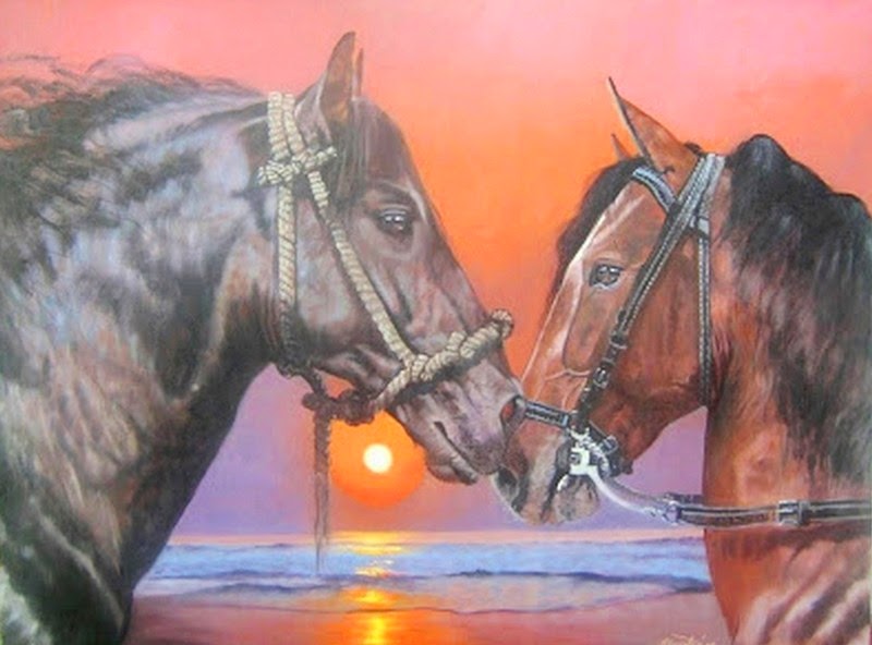 Historia y evolución de la pintura artística : Cuadros de Caballos