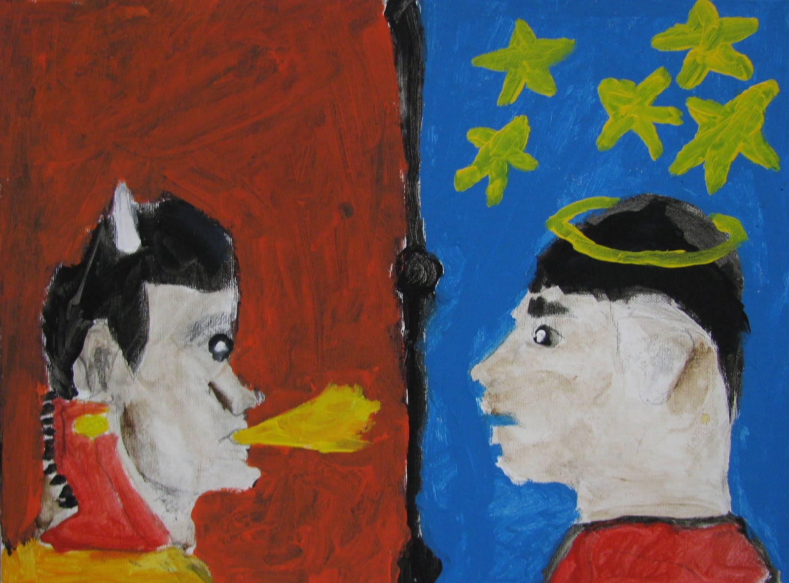 The Helpful Art Teacher: Self-portraits: My two selves