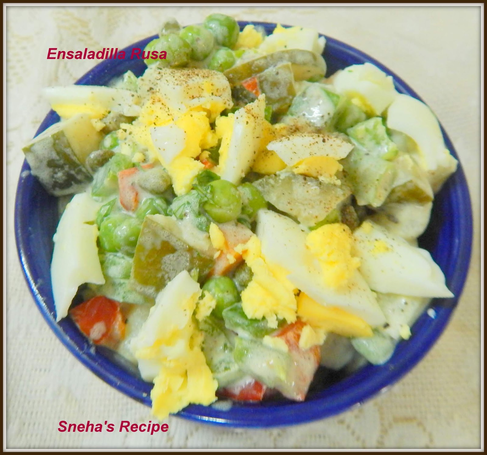 Ensaladilla Rusa#FoodieExtravaganza - Sneha's Recipe